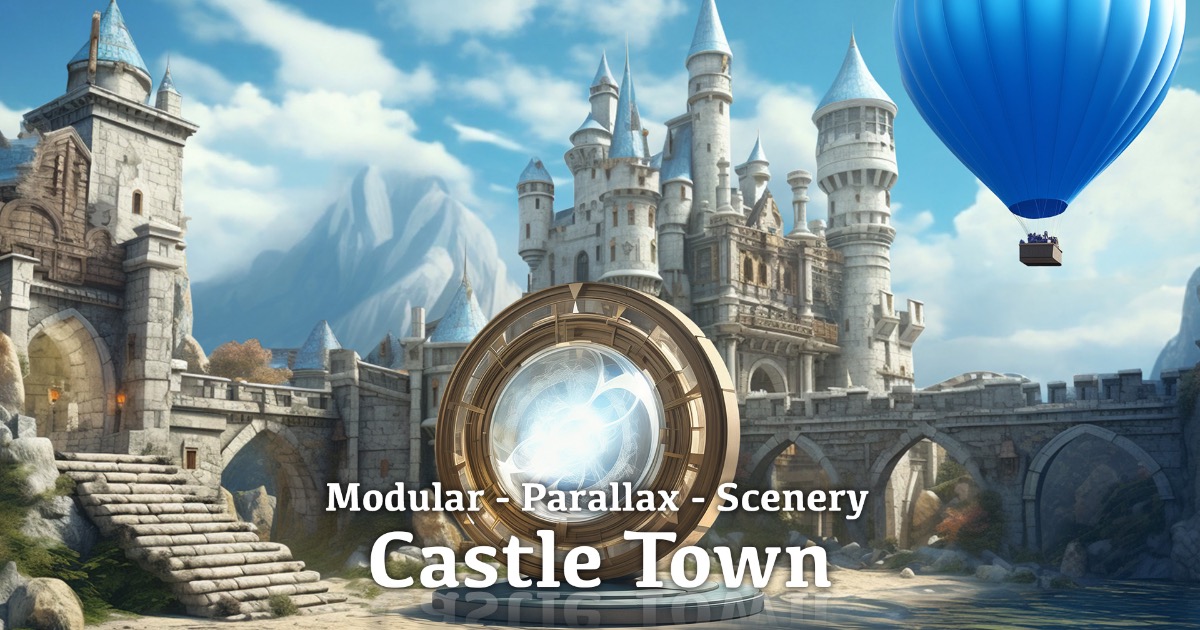 Castle Town - Modular Parallax Background | 2D Environments | Unity Asset Store