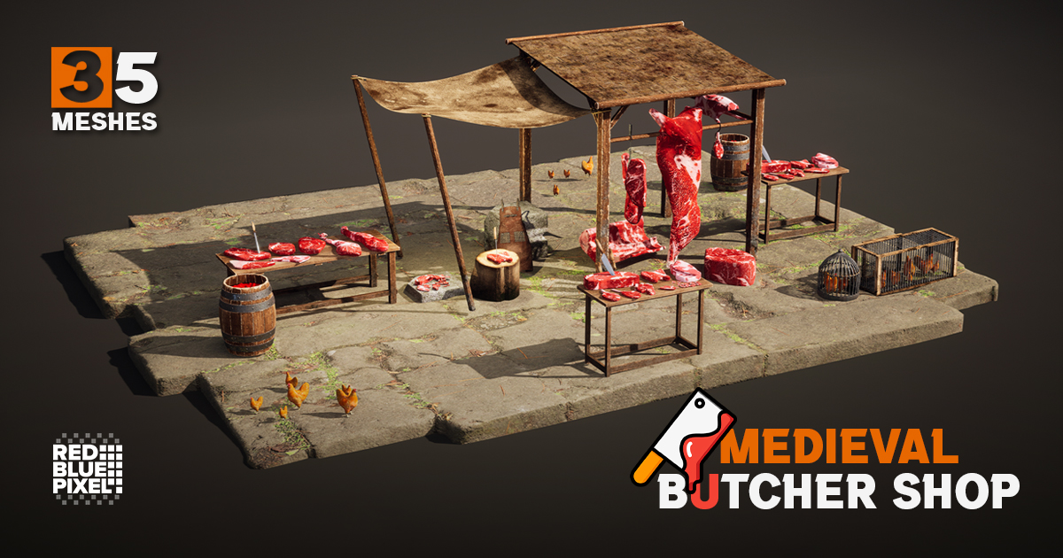 Medieval Butcher | 3D Props | Unity Asset Store
