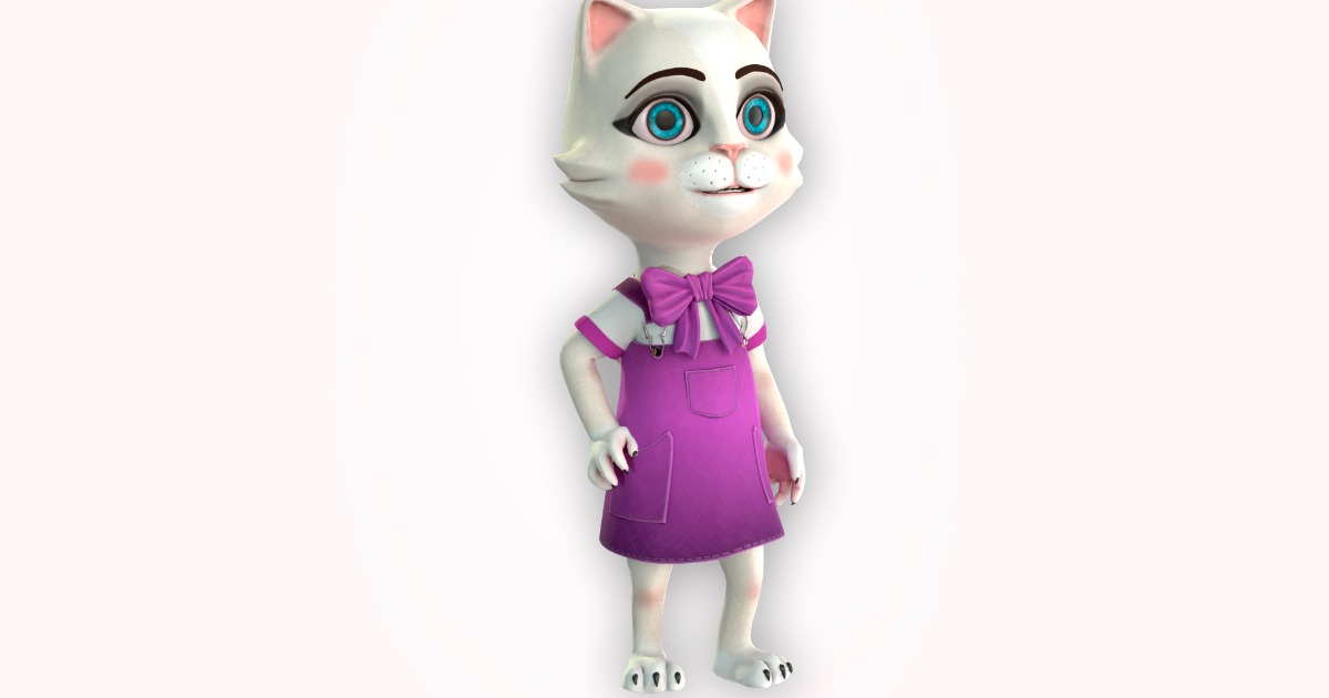 Cartoon Girl Cat | Characters | Unity Asset Store