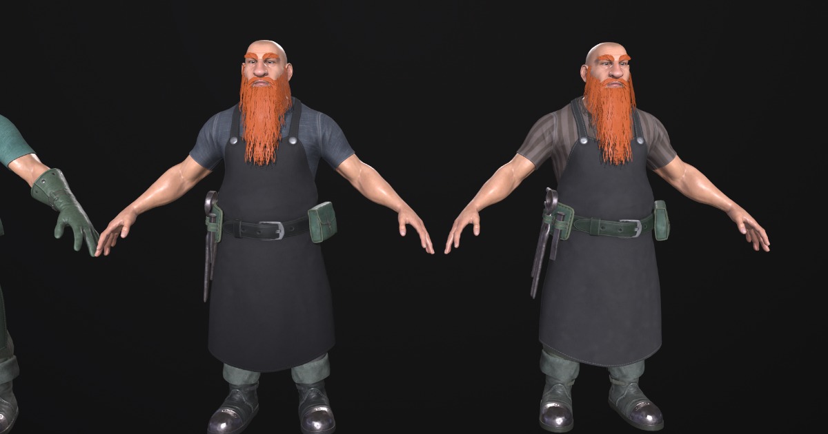 Dwarf Blacksmith | 3D Humanoids | Unity Asset Store