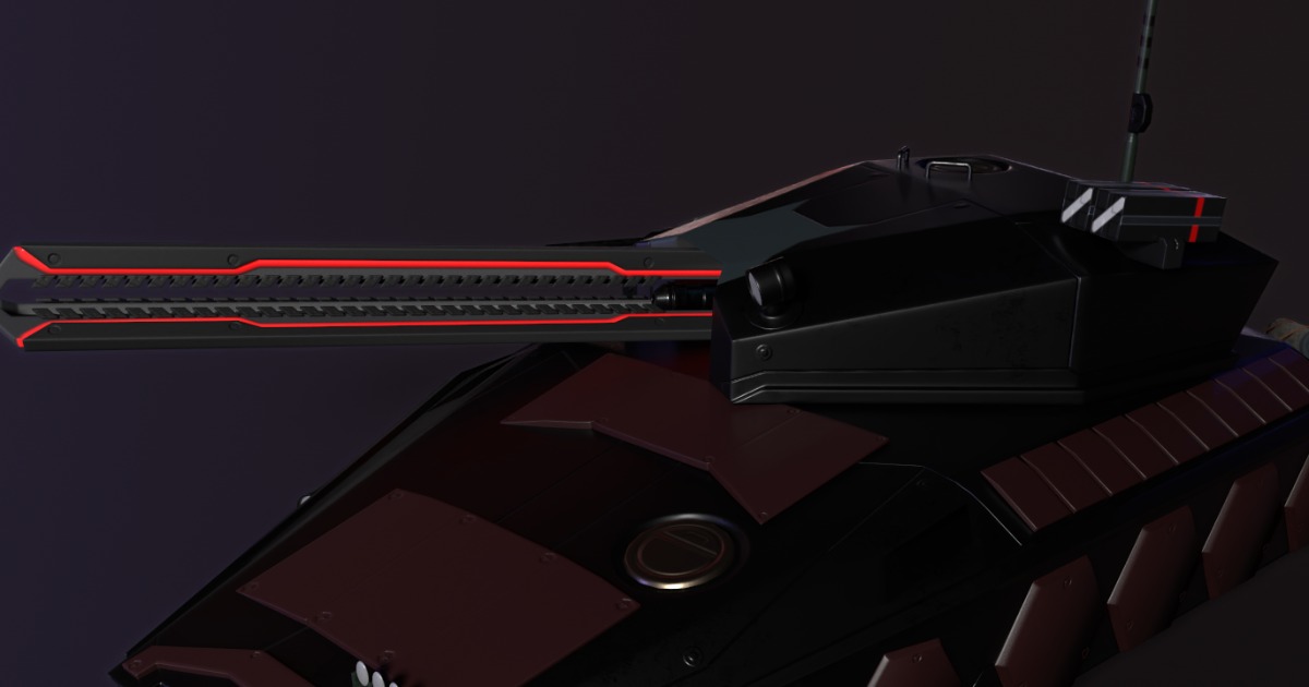 Sci-Fi Tank With Railgun | 3D Land | Unity Asset Store