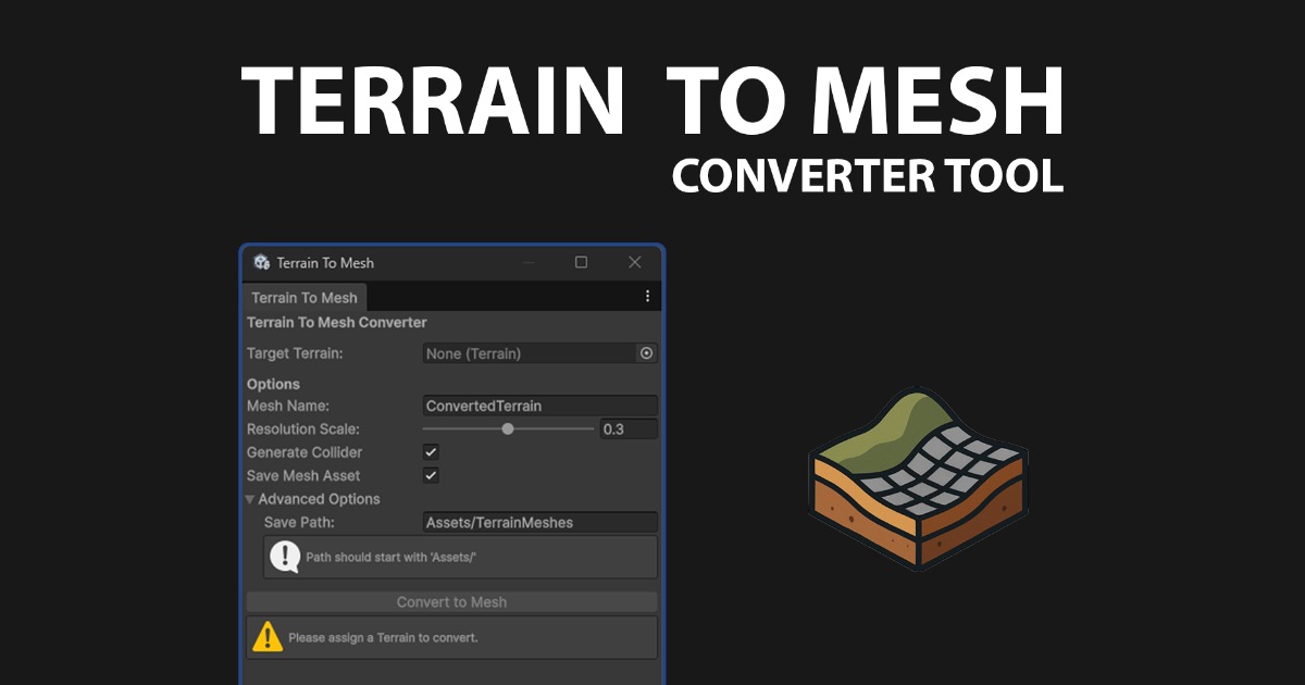 Terrain To Mesh Converter Tool | Terrain | Unity Asset Store