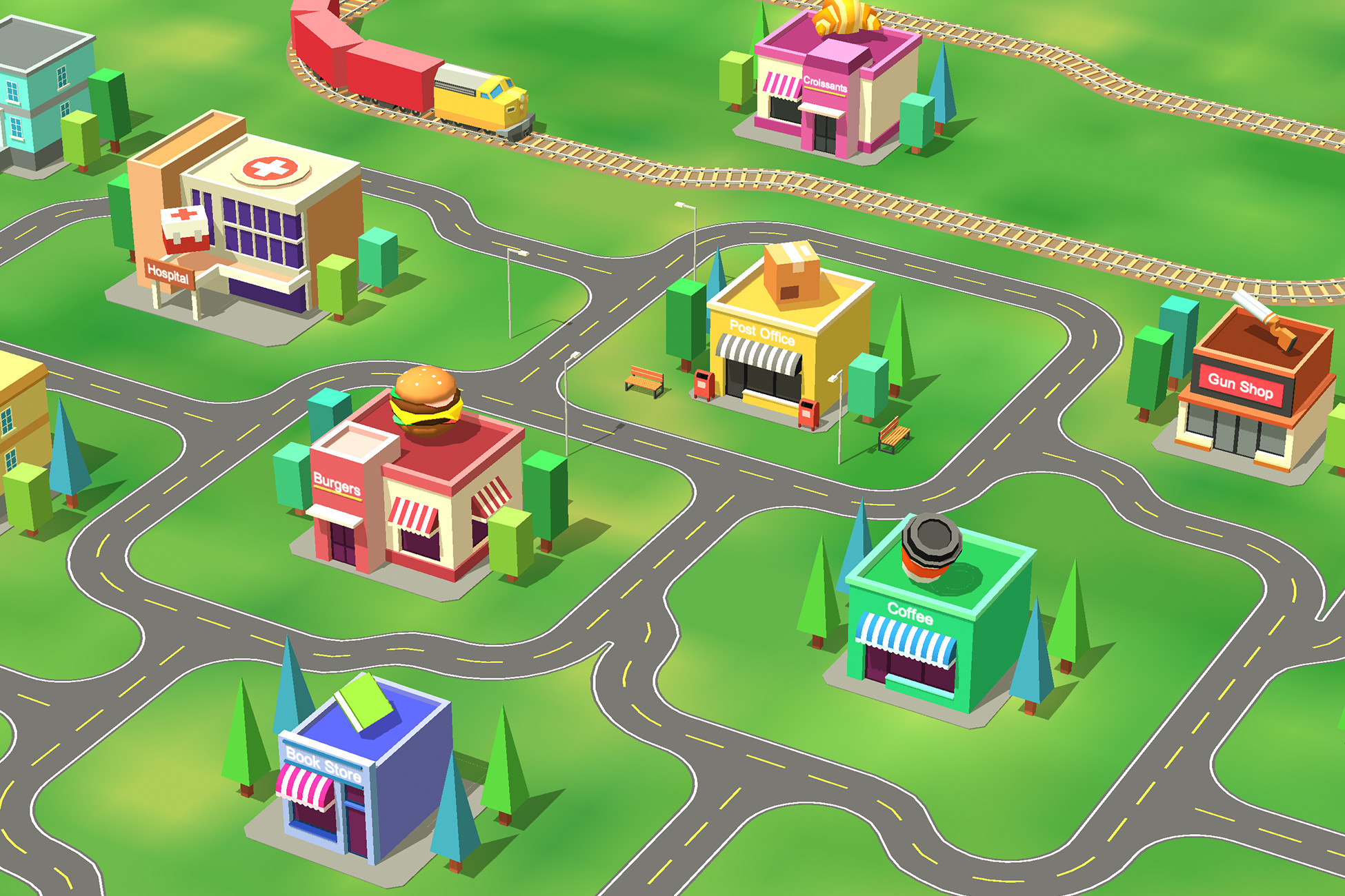 Low Poly City Package | 3D Environments | Unity Asset Store