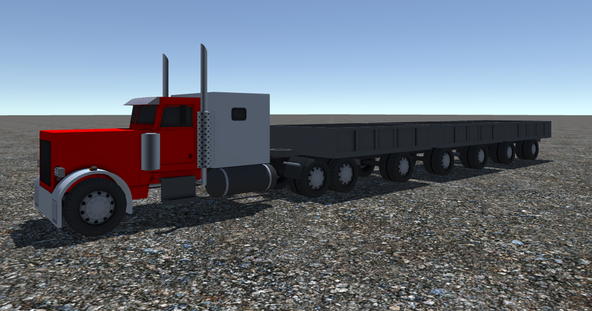 Industrial Long Truck 1 | 3D Land | Unity Asset Store