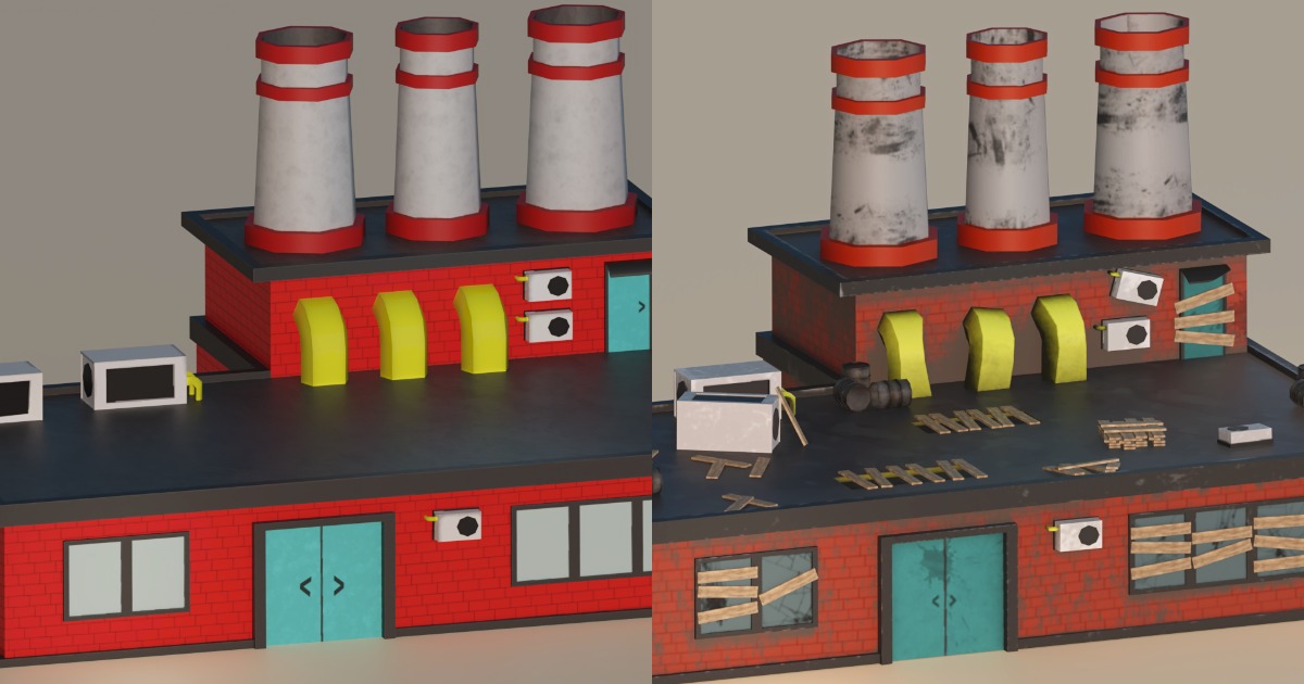 Factory buildings | 3D 工場 | Unity Asset Store