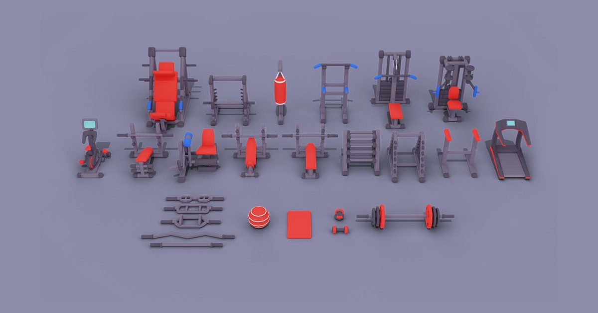GameDev Ready Kit - Gym & Fitness | 3D Props | Unity Asset Store