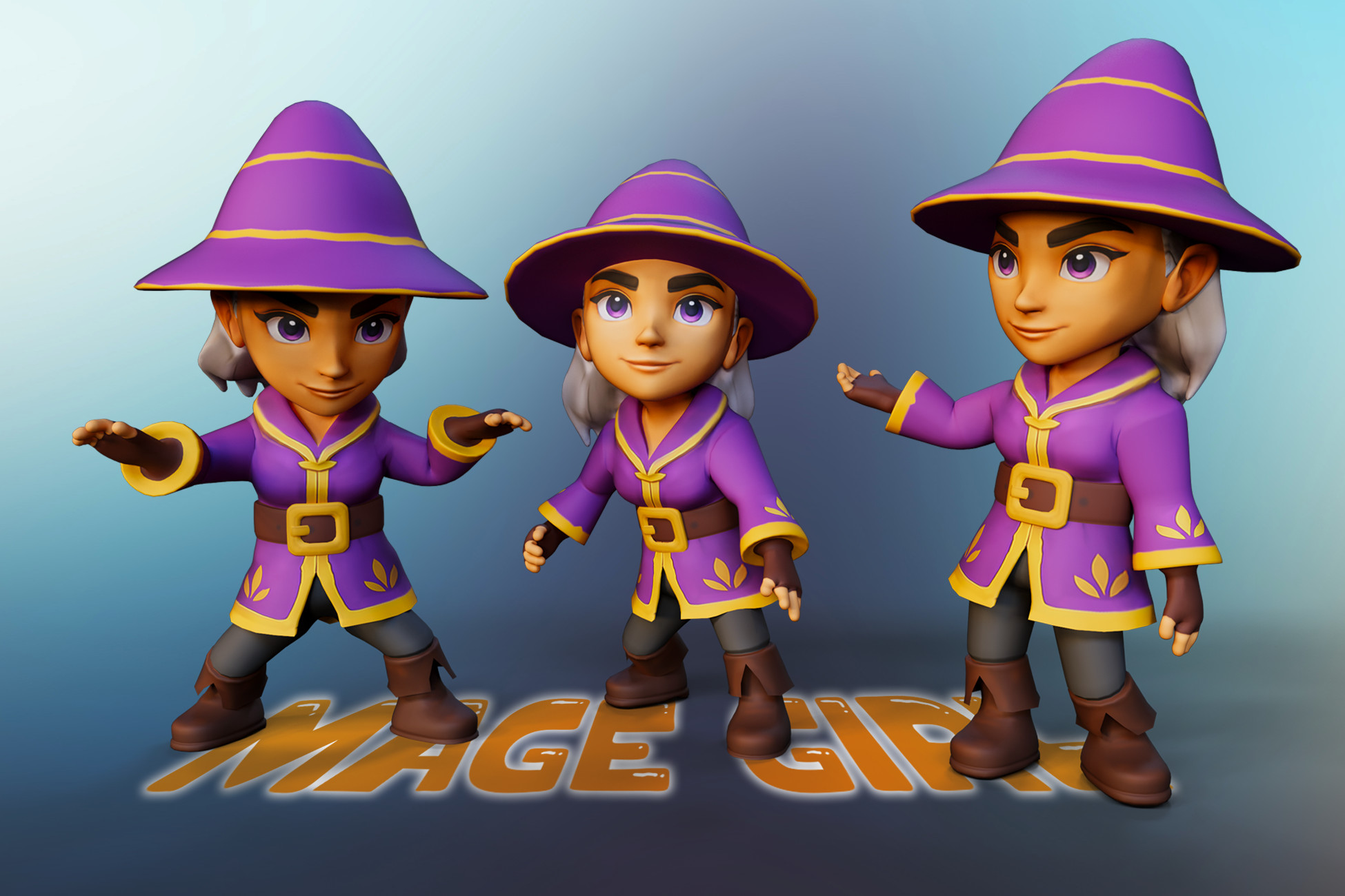 Mage Girl Animated Character | Characters | Unity Asset Store