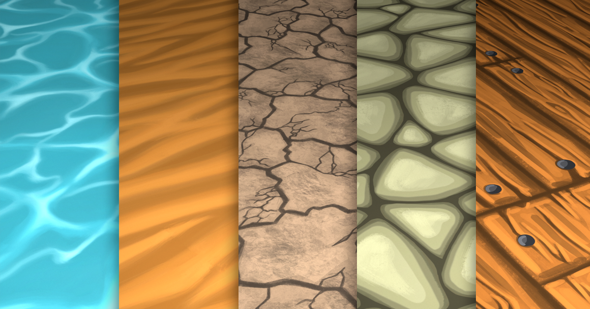Texture Set Vol.62 Hand Painted Terrain | 2D Floors | Unity Asset Store