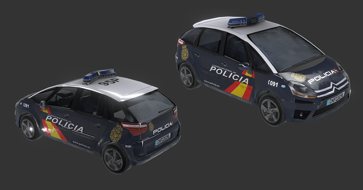 Police Car (Spain) | 3D | Unity Asset Store