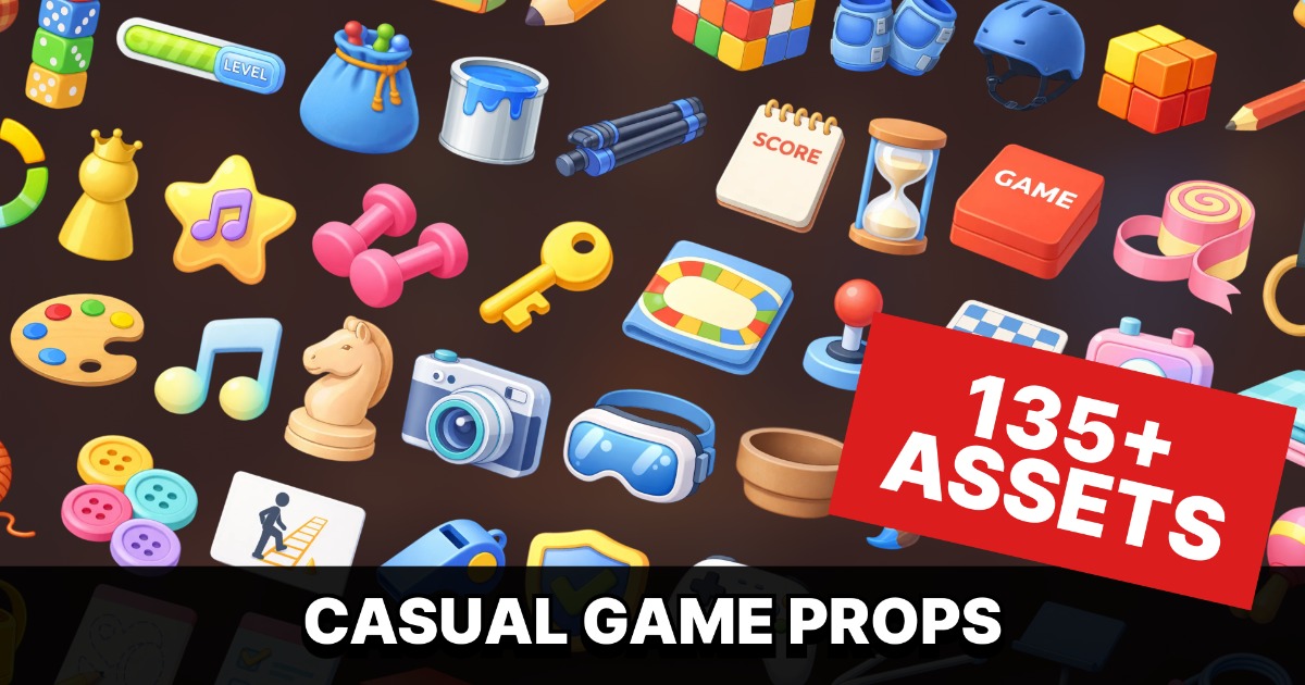 Casual Game Props Asset Pack Skills Progression Mini-Games and ...