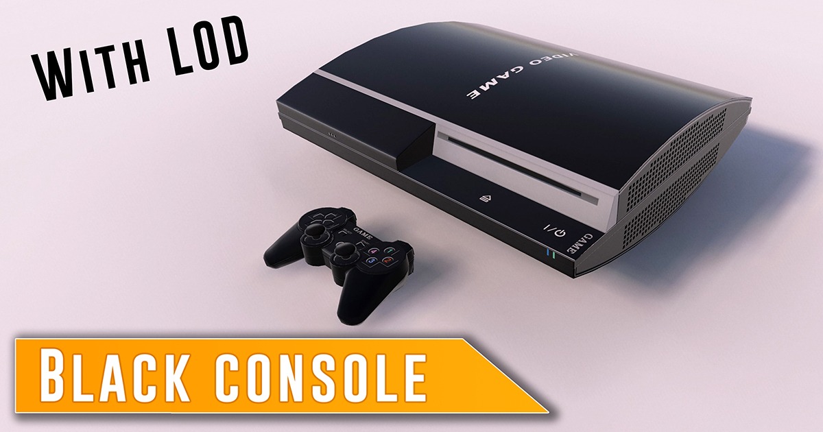 Black Gaming Console | 3D Electronics | Unity Asset Store