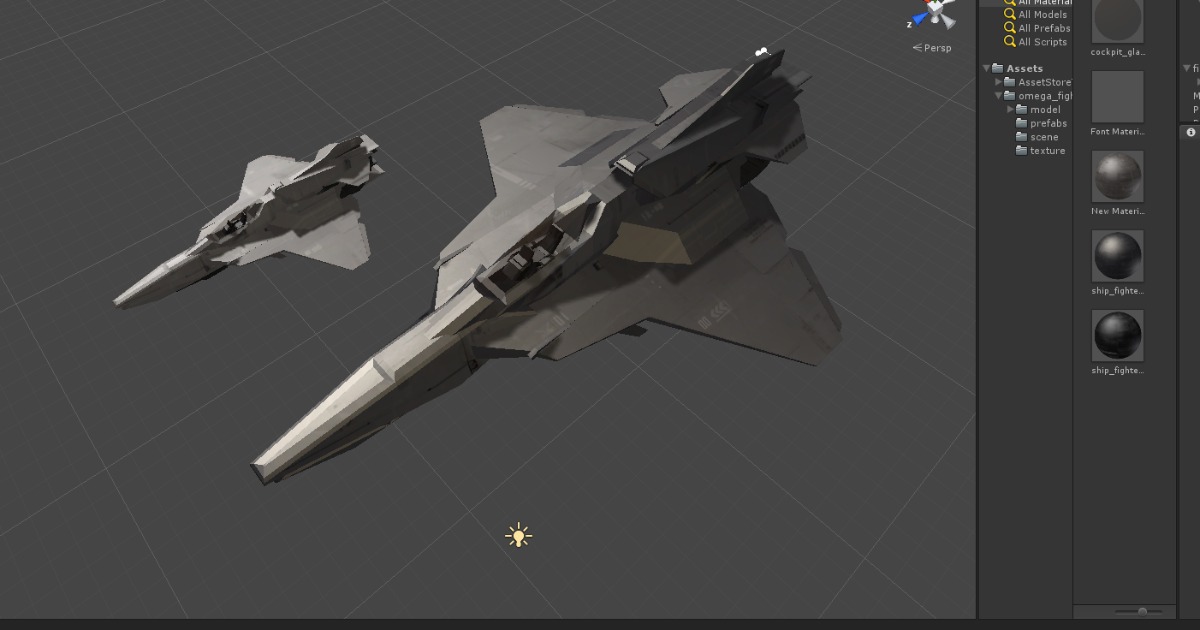 Space Ship Omega Fighter G | 3D Space | Unity Asset Store