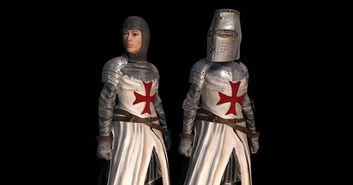 UMA Knight Templar Female | 3D 캐릭터 | Unity Asset Store