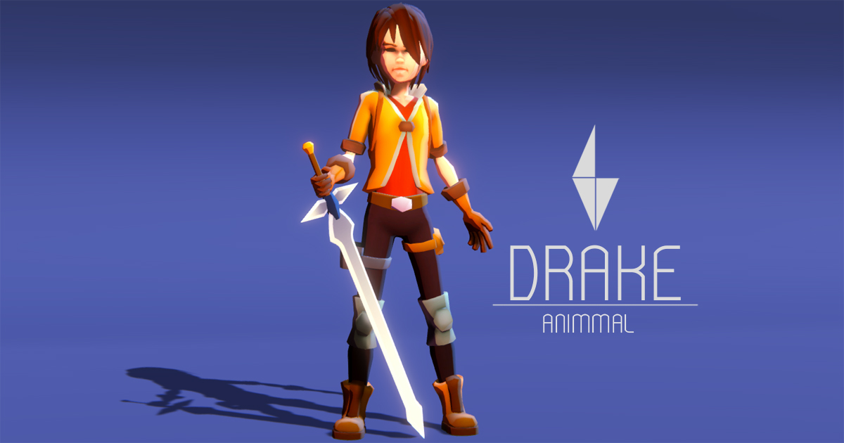 DRAKE - Stylized Action Adventure/RPG Character | 3D Humanoids | Unity ...