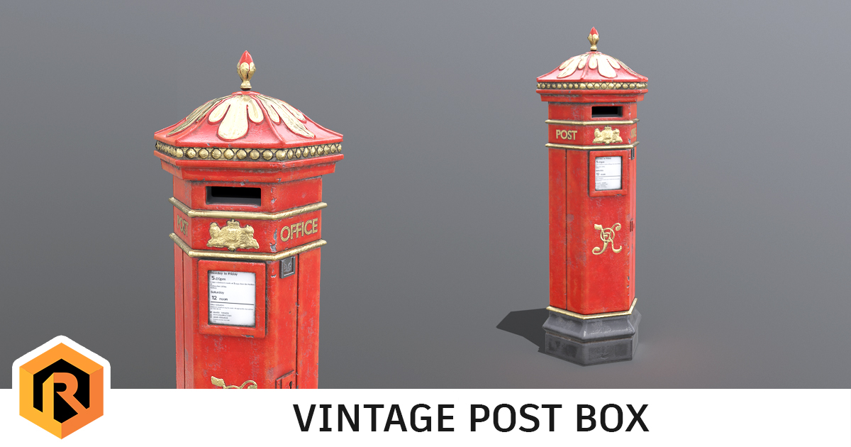 Vintage Post Box | 3D Props | Unity Asset Store