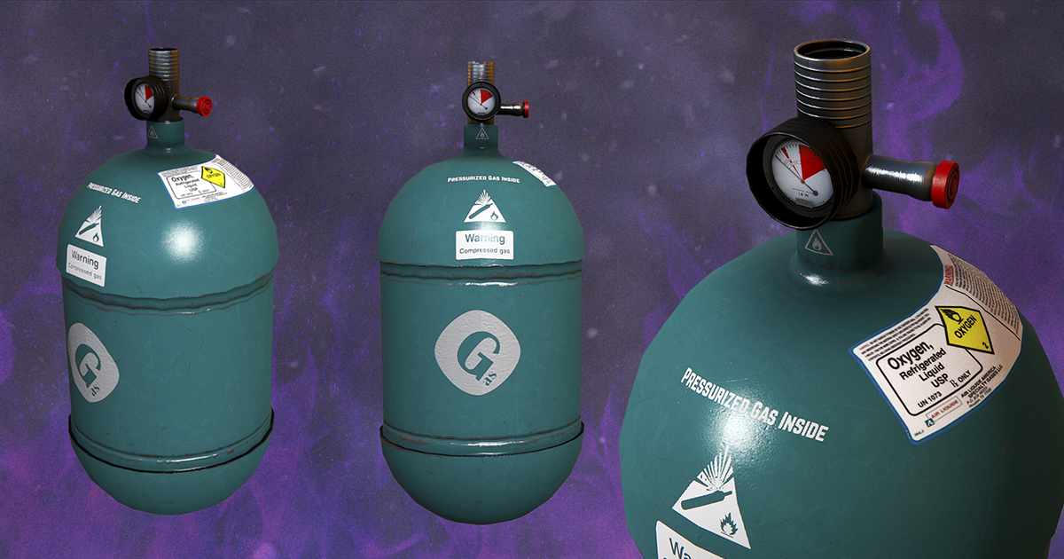 Gas Tank -Oxygen | 3D Props | Unity Asset Store