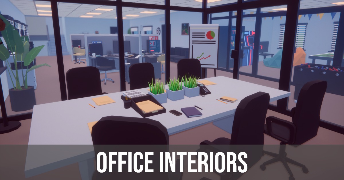 Low Poly Office Interiors | 3D Interior | Unity Asset Store