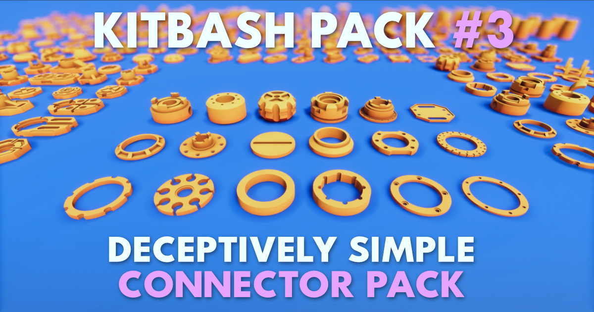 Simple Connector Kitbash #3 | 3D Industrial | Unity Asset Store