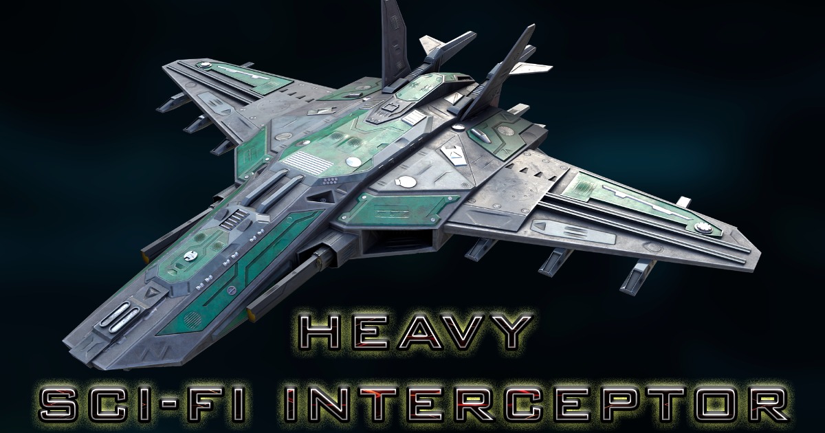 Sci-Fi Heavy Interceptor | 3D Space | Unity Asset Store