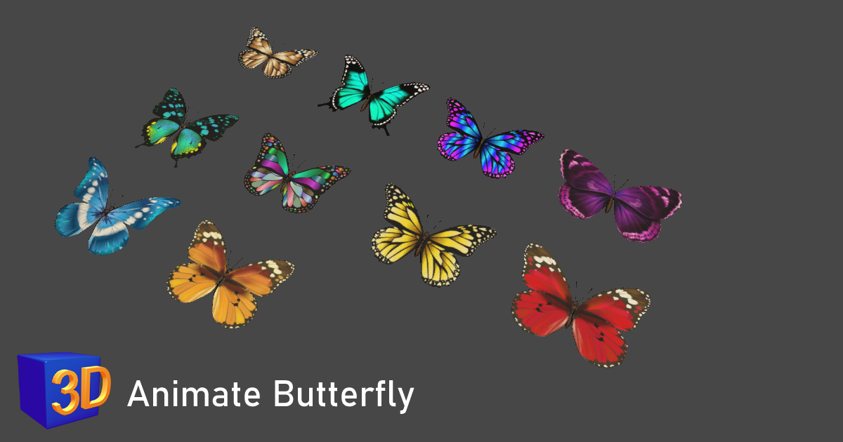 3D Animate Butterfly | Characters | Unity Asset Store