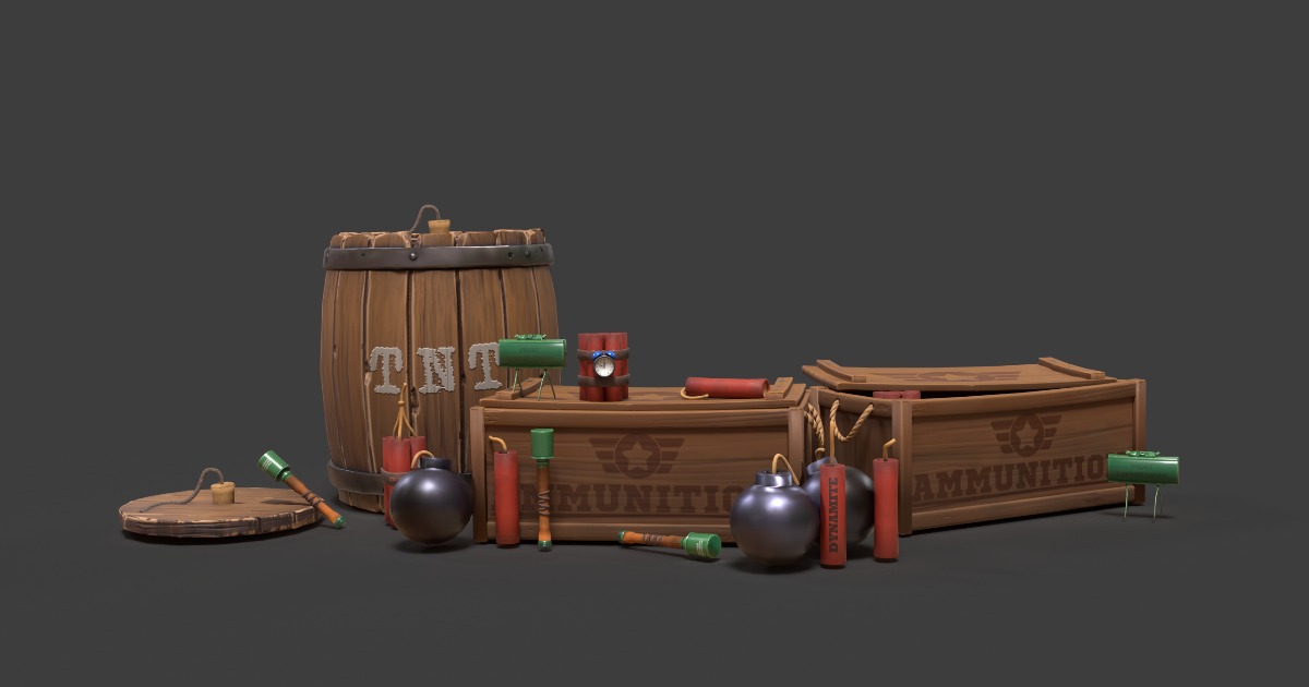 Stylized Explosives AAA Built-In | 3D 무기 | Unity Asset Store