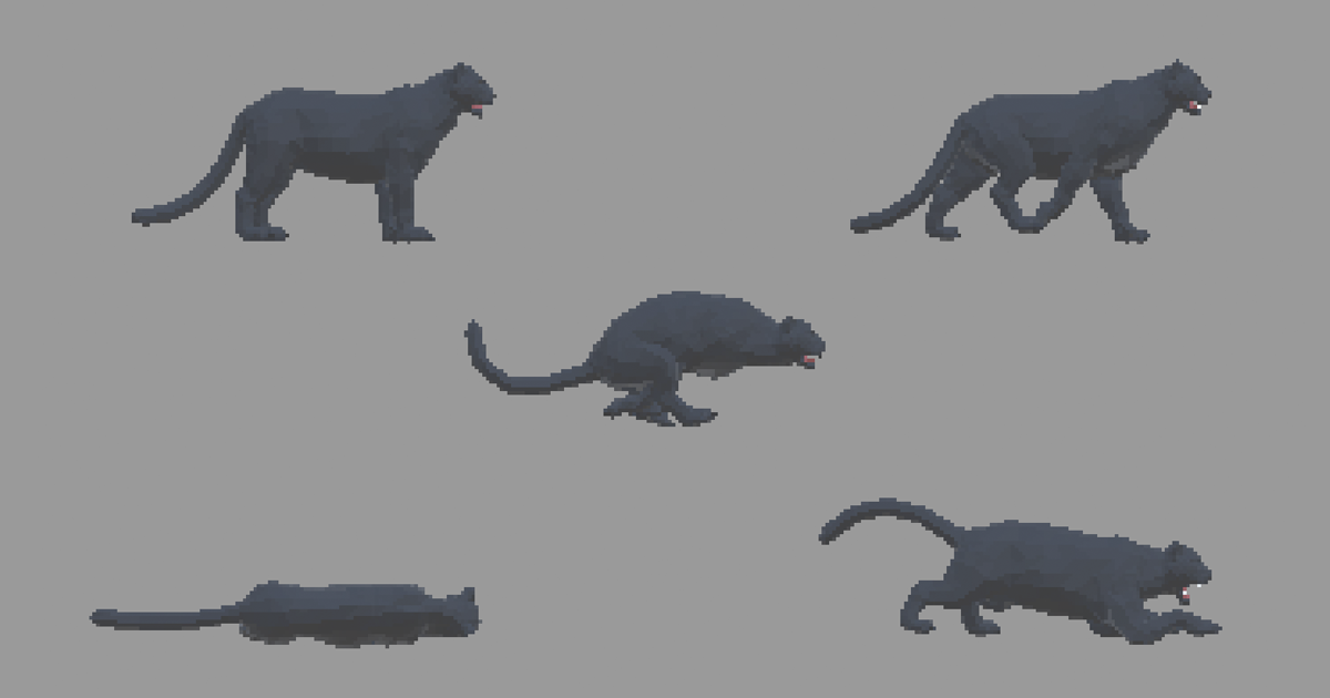 Pixel Art: Animated Panther | 2D Characters | Unity Asset Store