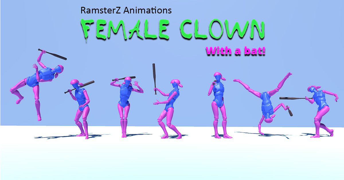 Female Clown | 3D Animations | Unity Asset Store