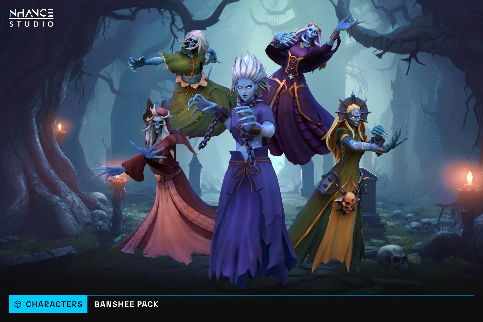 Stylized Fantasy Banshee Pack | 3D Characters | Unity Asset Store