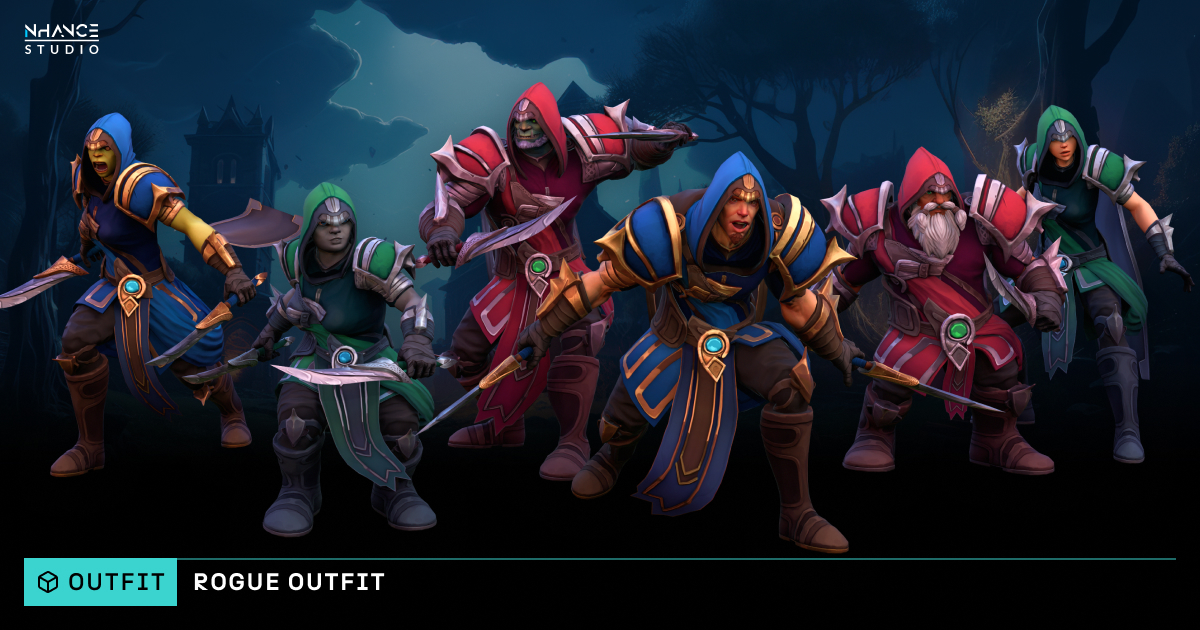 Stylized Rogue Outfit | 3D Characters | Unity Asset Store