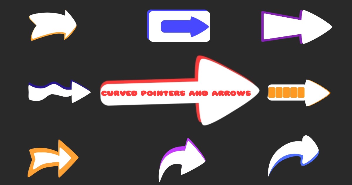 Curved Pointers And Highlight Arrows | 2D Textures & Materials | Unity Asset Store