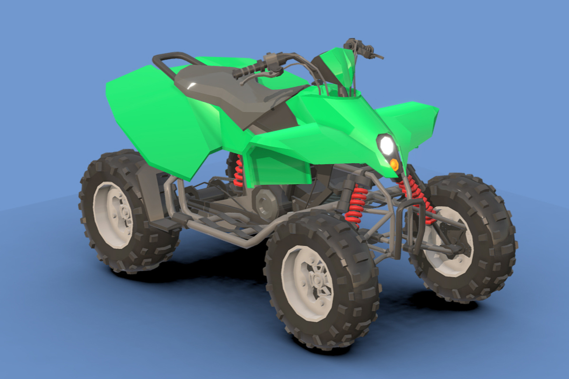 Low-Poly Quad bike # 3 | 3D Land | Unity Asset Store