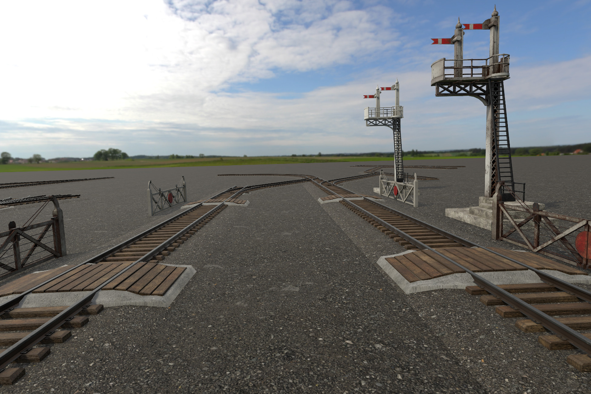 Modular Train Tracks and Signal Crossing | 3D Props | Unity Asset Store