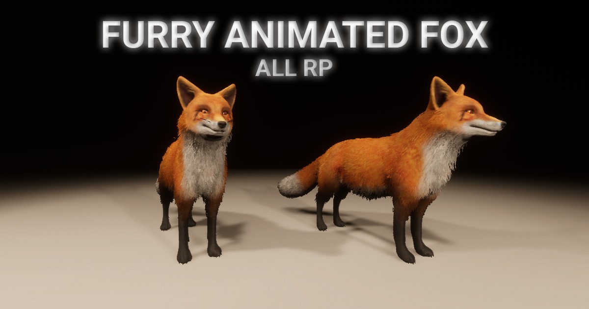 Realistic Furry Fox | 3D 動物 | Unity Asset Store