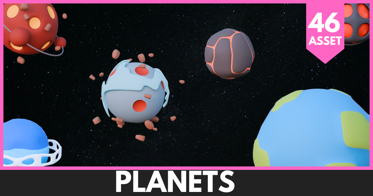 Planets - Stylized Low Poly Asset Pack by Ake | 3D Sci-Fi | Unity Asset ...