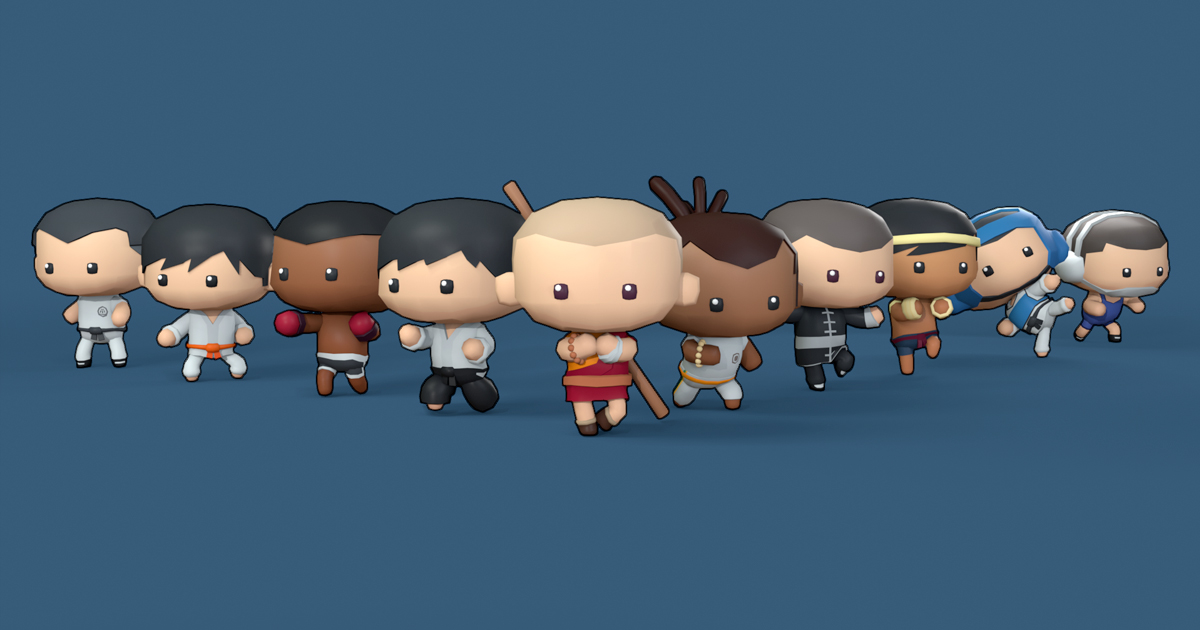 Mini Chibi | Martial Arts | 3D Humanoids | Unity Asset Store