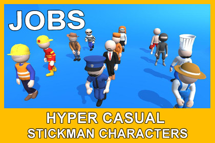 Hyper-Casual Stickman Jobs Package | Unity AssetStore概要 优惠信息 beta