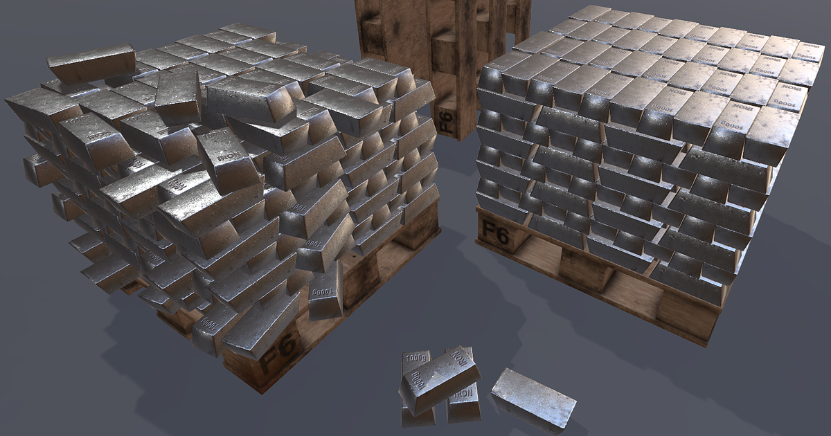 RMH Iron Bars and Pallet | 3D Props | Unity Asset Store