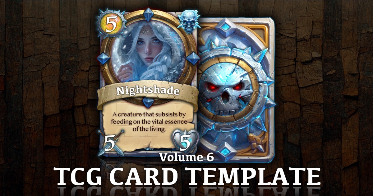 TCG Card Template - Volume 6 | 2D GUI | Unity Asset Store