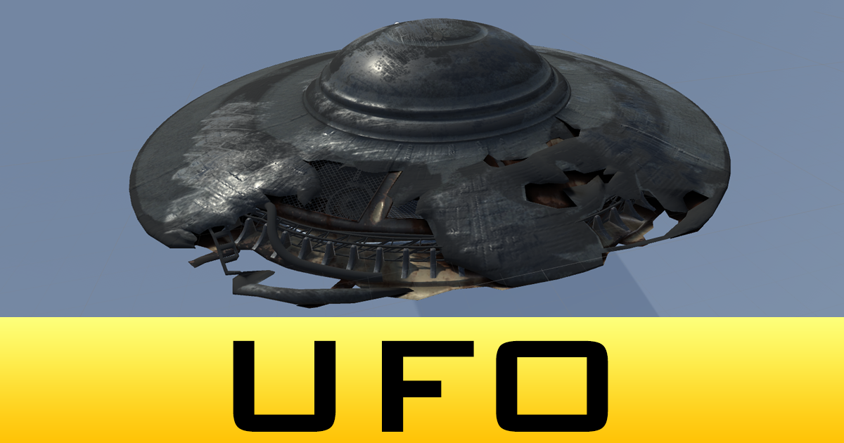 Damaged UFO Plate | 3D Space | Unity Asset Store