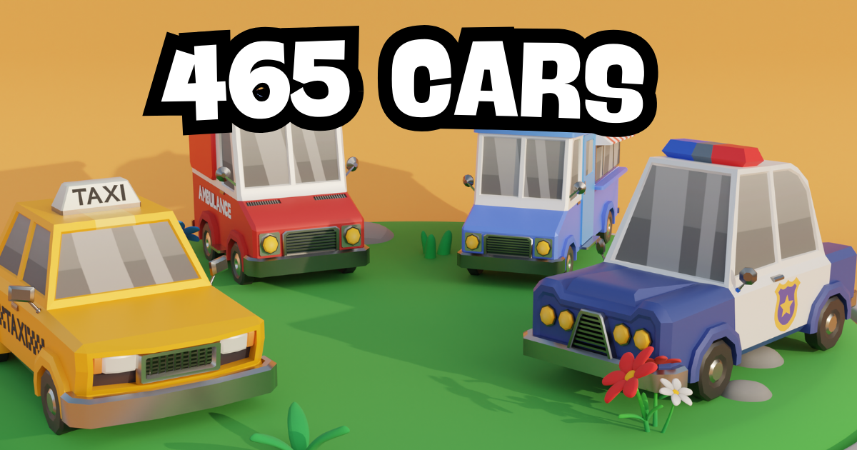 Cars - Low Poly Massive | 3D Vehicles | Unity Asset Store