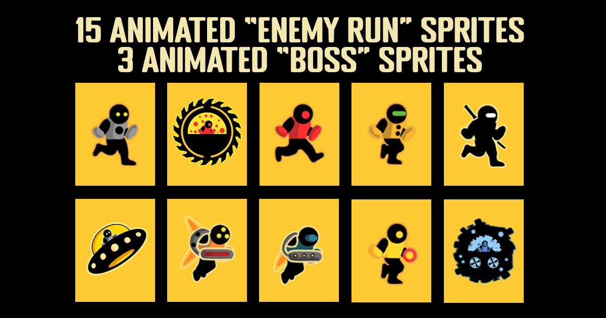 2D Cartoon Enemies Animation Pack | 3D 애니메이션 | Unity Asset Store