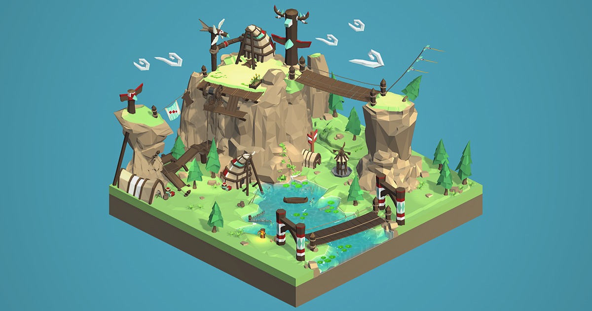Low Poly Tribal Plains Pack - Polyworks | 3D Environments | Unity Asset ...
