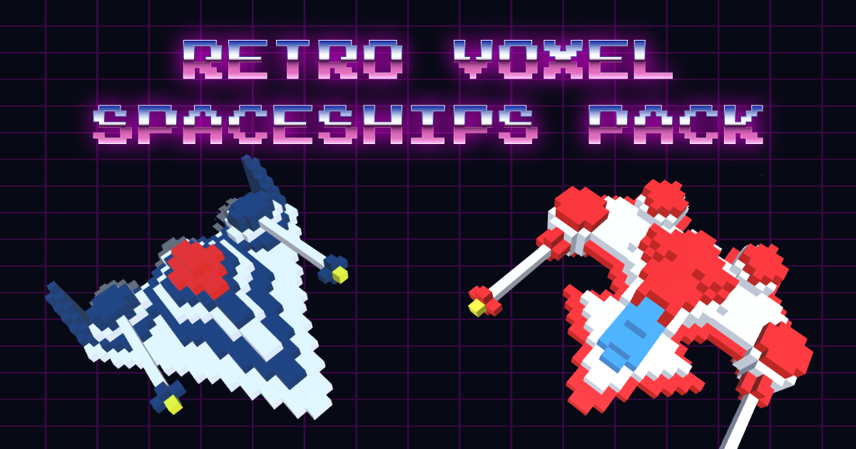 Retro Voxel Spaceships Pack | 3D 우주 | Unity Asset Store