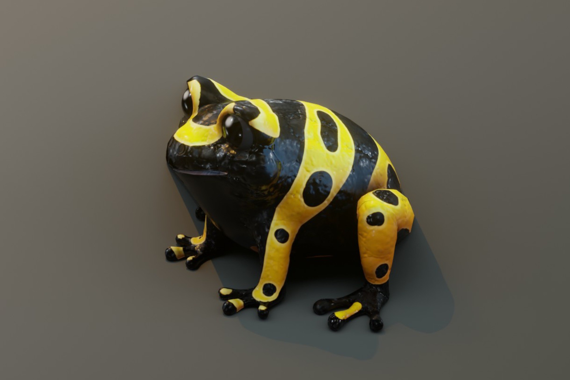 Cartoon Yellow-Banded Frog Rigged 3D Model | 3D Animals | Unity Asset Store