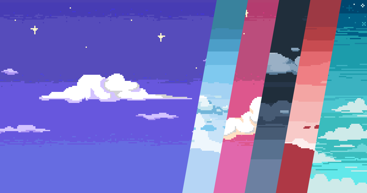 2D Pixel Art Background ( 10 Sky & Cloud ) #2 | 2D Environments | Unity ...