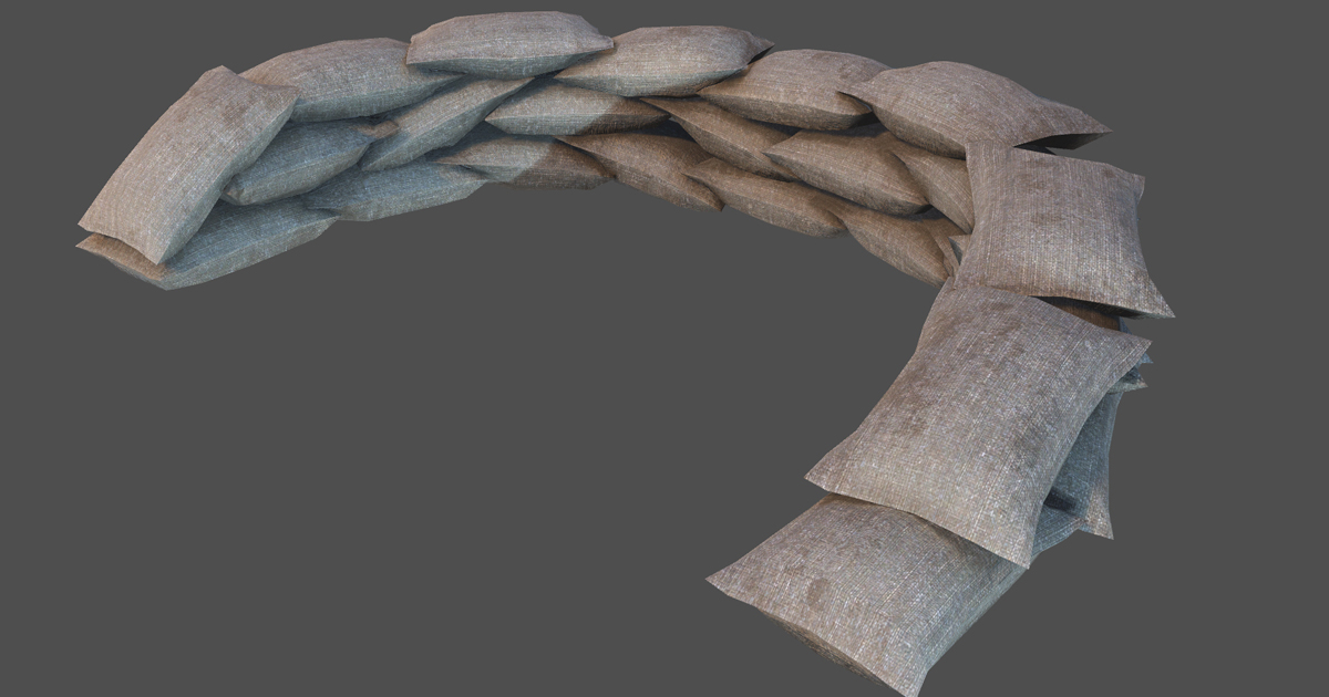 Sandbags Defense PBR | 3D 外观 | Unity Asset Store