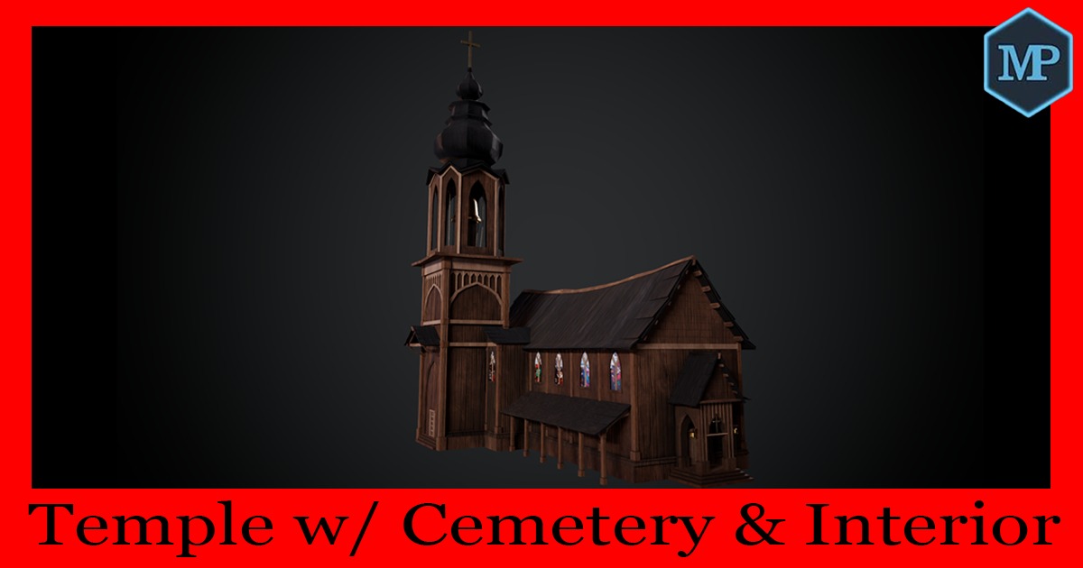 Chappel w/ Cemetery & Interior | 3D Props | Unity Asset Store