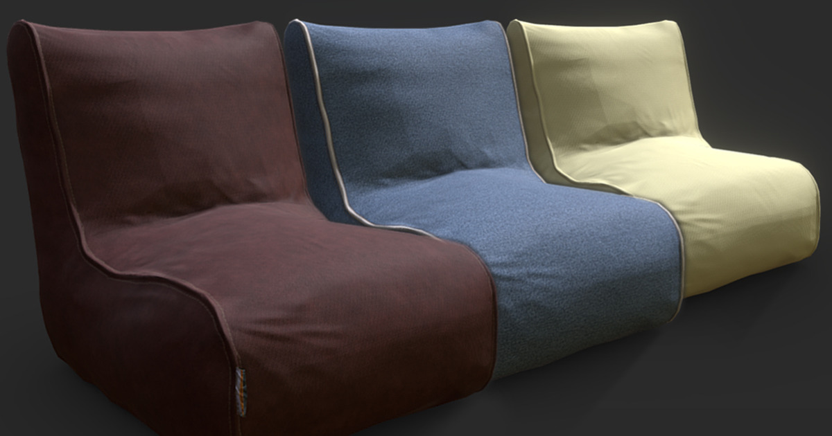Sofa Bean Bag set of 3 | 3D Furniture | Unity Asset Store
