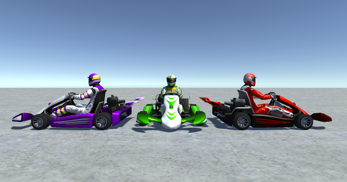 3 Low Poly Karts with Player 16 | 3D Land | Unity Asset Store