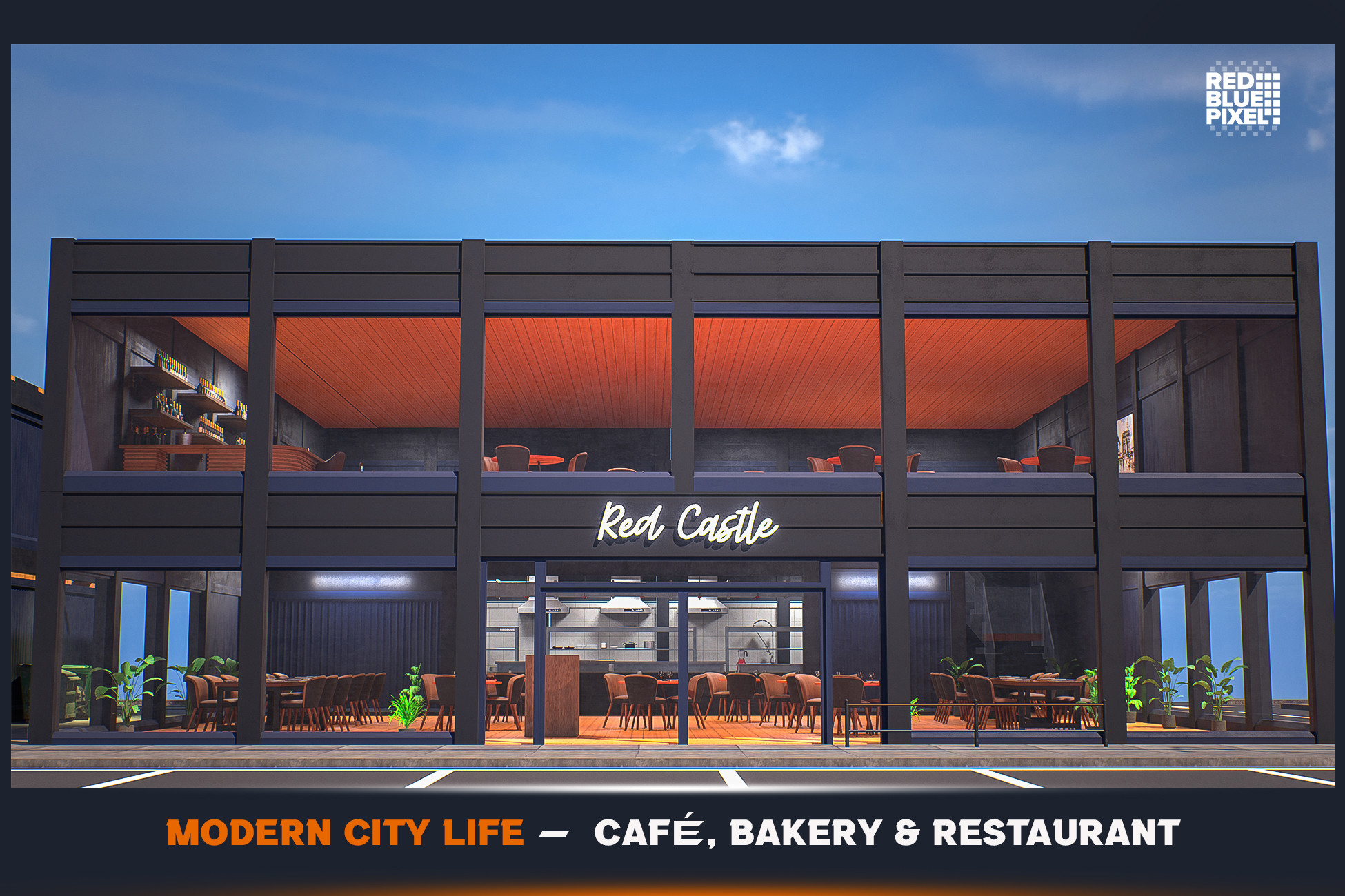 Modern City Life – Café, Bakery & Restaurant | 3D Environments | Unity Asset Store